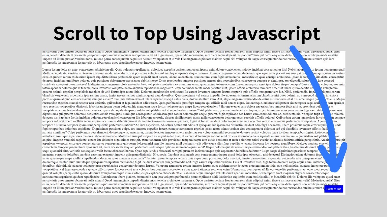 Building A “scroll To Top” Button With Html Css And Javascript 9931