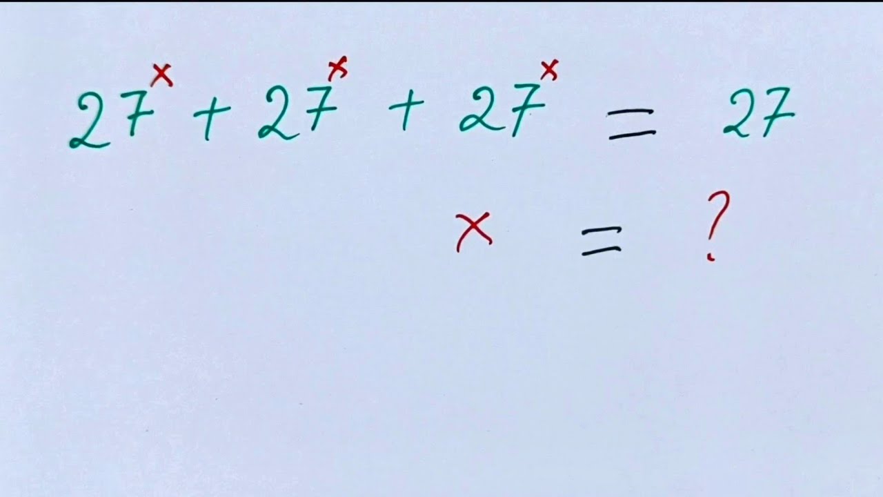 Find The Value of X From The Given Equation 81 || Math Algebra ...