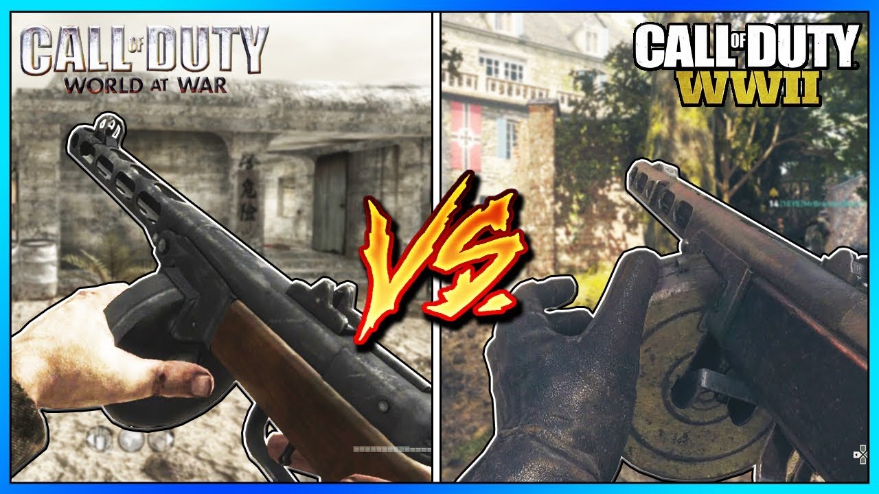 COD WW2 PPSH v.s COD WAW PPSH - YouTube