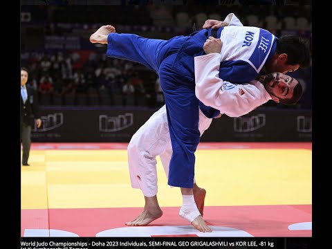 (GEO) GRIGALASHVILI vs (KOR) LEE [ -81 KG World Judo Championships - Doha 2023 SEMI-FINAL ]