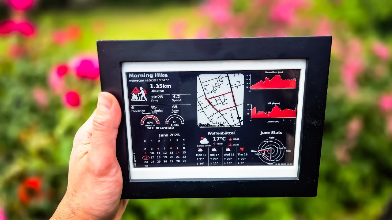 DASHI – A Silent E‑Paper Dashboard for Sport, AI & Live Tracking - YouTube