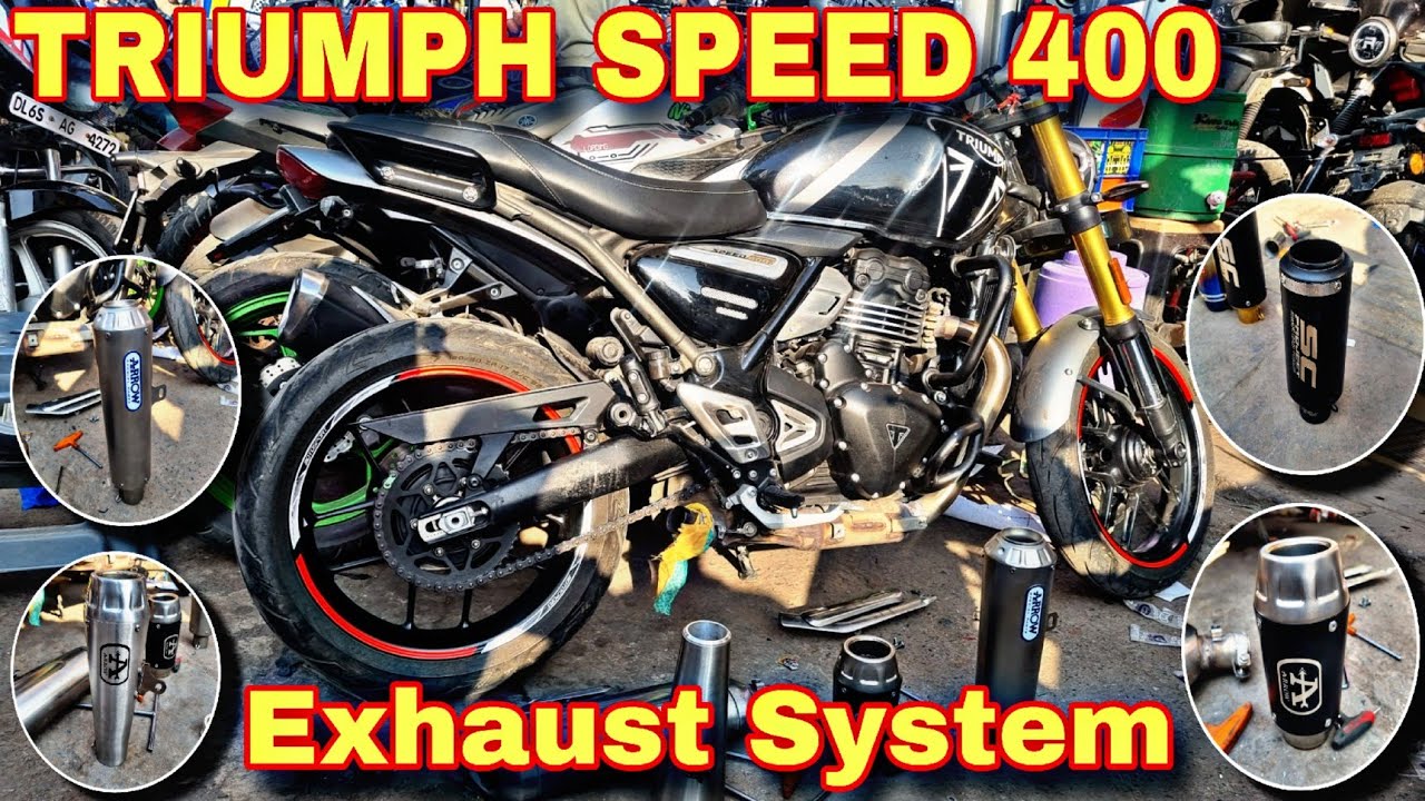 TRIUMPH SPEED 400 😎 Full Exhaust System Modified ⭐ Best Exhaust for ...