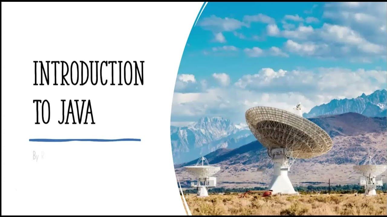 Introduction to Java - YouTube