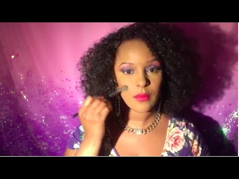 Full Face Prom Makeup Tutorial Blue Glitter + Smokey Plum & Navy Blue ...