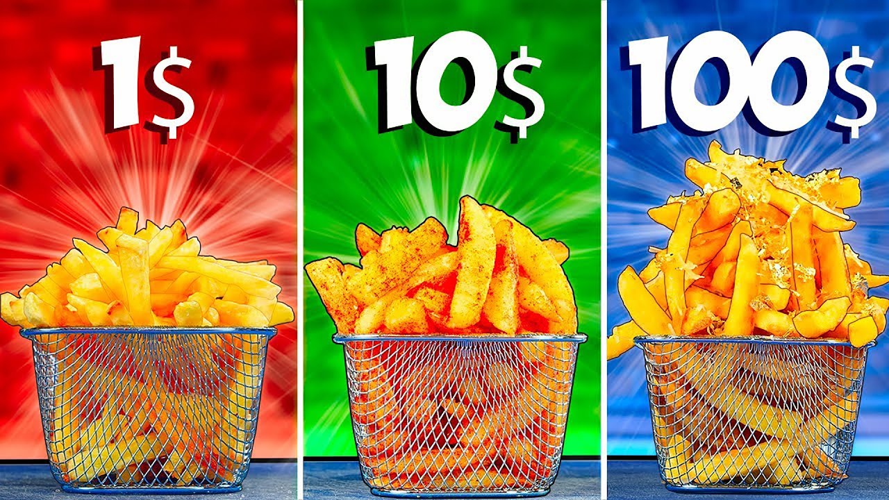 1$ vs 10$ vs 100$ Frites par VANZAI - YouTube