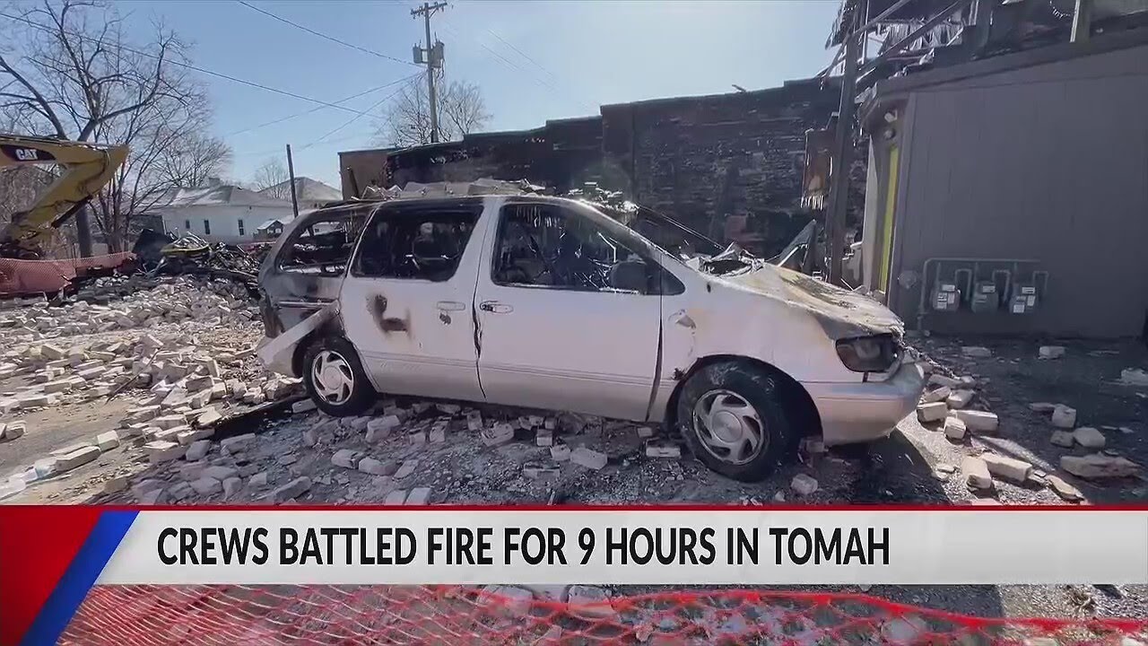 Crews battled fire for 9 hours in Tomah - YouTube