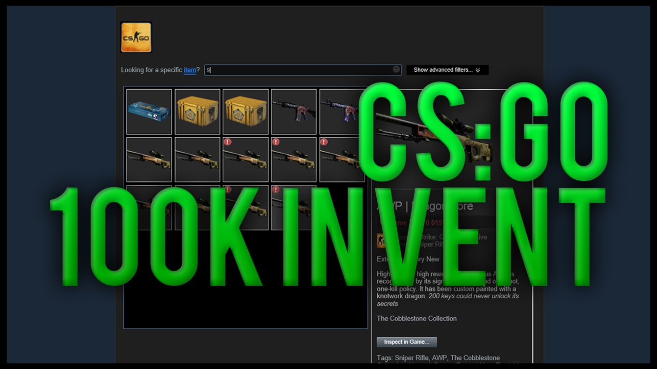 Most Expensive Inventory In CS:GO ($100k+?, 9 Dragon Lores, 4 Pages Of ...