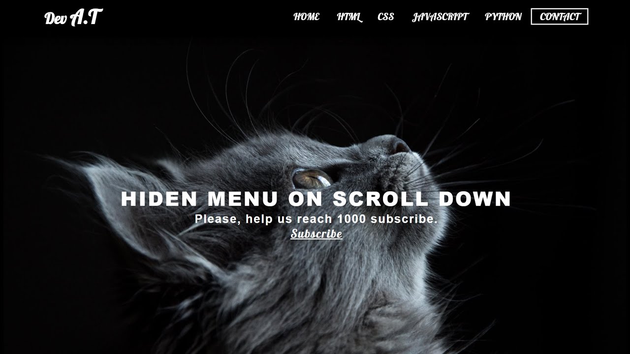 Hide Menu On Scroll Down Show On Scroll Up Using Html Css And Html 2152