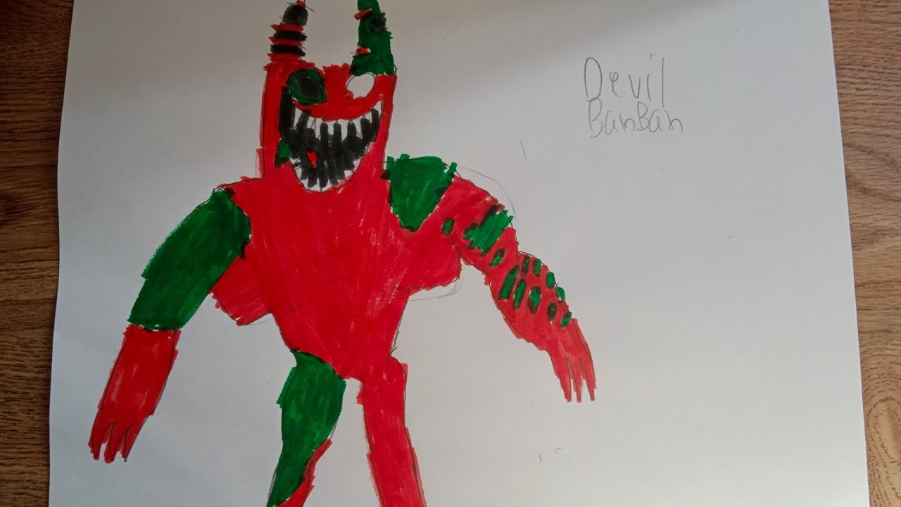 Devil banban drawing|no background song - YouTube