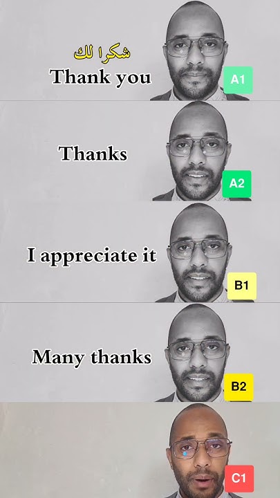 ️"THANKS" from A1 to C2. #englishforbeginners #advancedenglish # ...