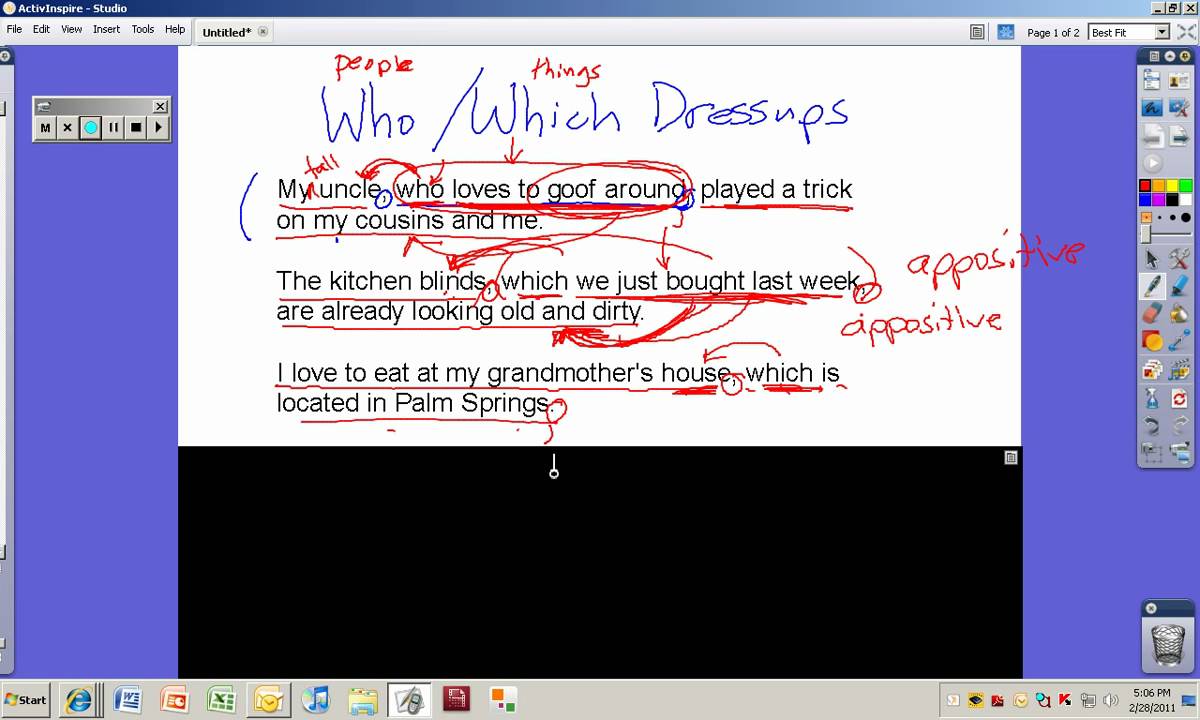 Paragraph Writing: The Who/Which Dress-Up - YouTube