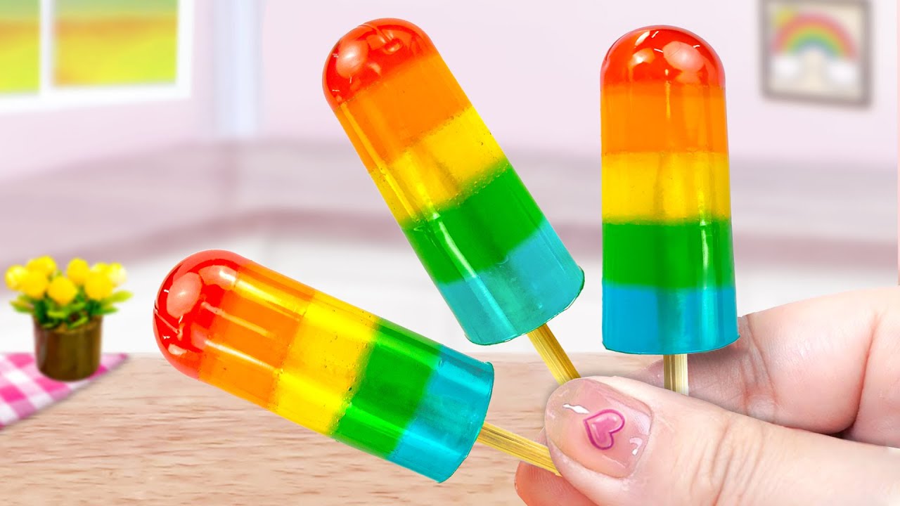 🍰 Smooth Rainbow Jelly Ice Cream | 1001+ Ways Into Sweetie World 💗 Min ...