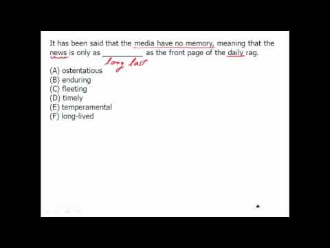 New GRE Verbal Practice: Sentence Equivalence - Example 3 - YouTube