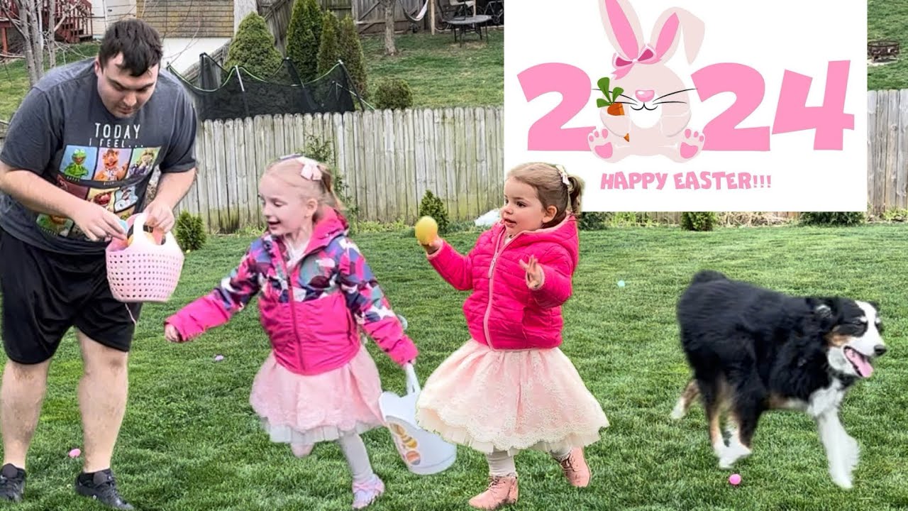 Easter 2024 Easter Baskets Egg Hunt | A Four Legged Egg Thief | An ...