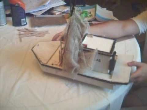 Scratch Built Popsicle Stick Model Shrimp Boat - YouTube