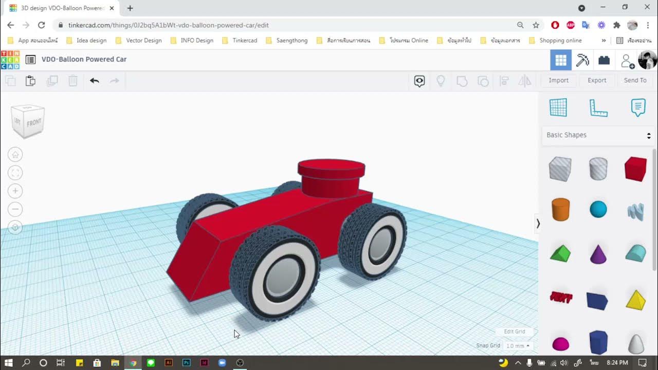 Balloon Powered Car with Tinkercad 3D - YouTube