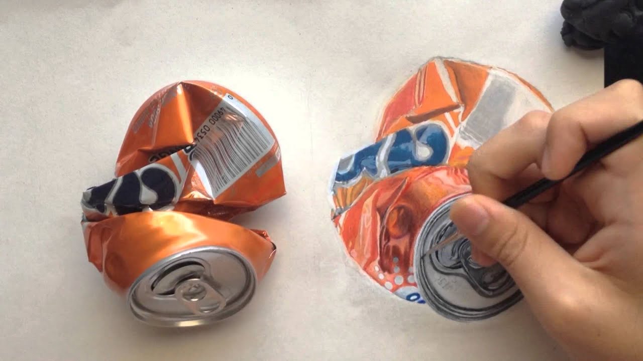 Realistic Can Drawing 2014 - YouTube