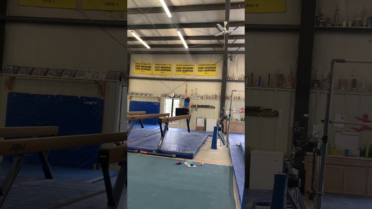 Training - Beam - Back Handspring, Layout Stepout, Layout Stepout - YouTube