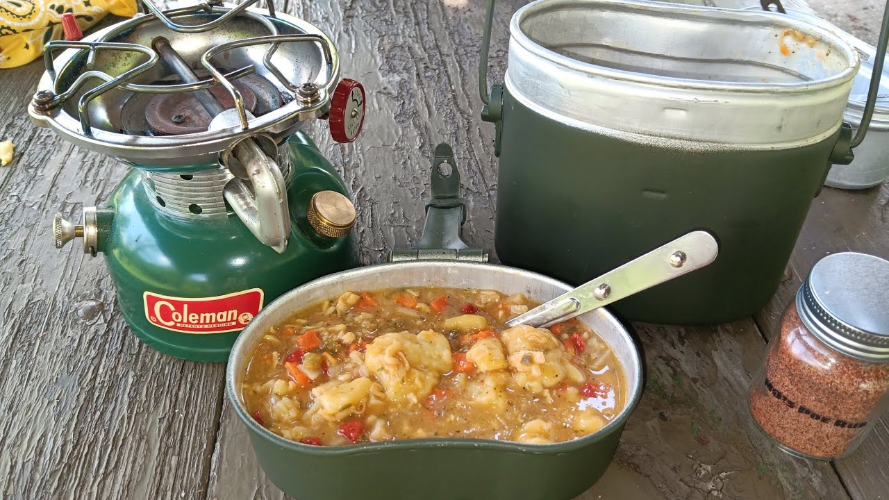 Chicken & Dumpling. Mess Kit Cooking - YouTube