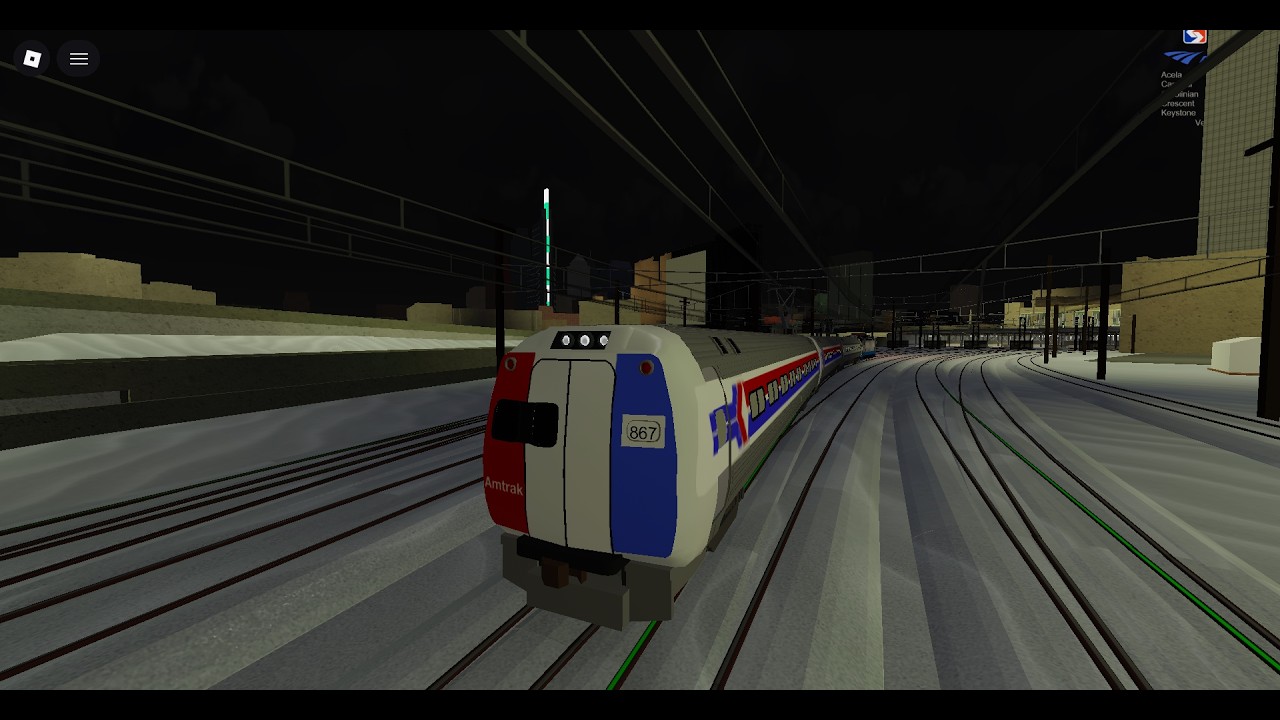 Amtrak Metroliner w/ AEM-7 Keystone (30th St - NY Penn; limited stops ...