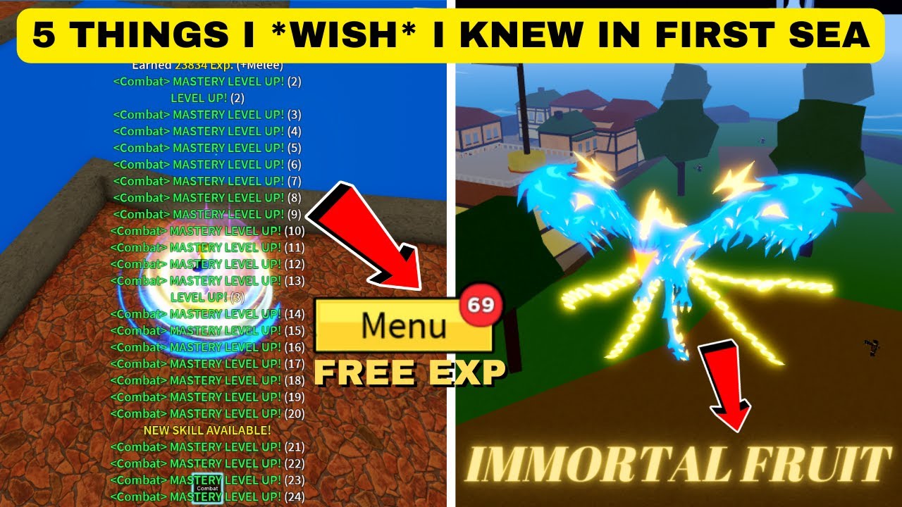5 Things I *WISH* I Knew in FIRST SEA in Blox Fruits - YouTube