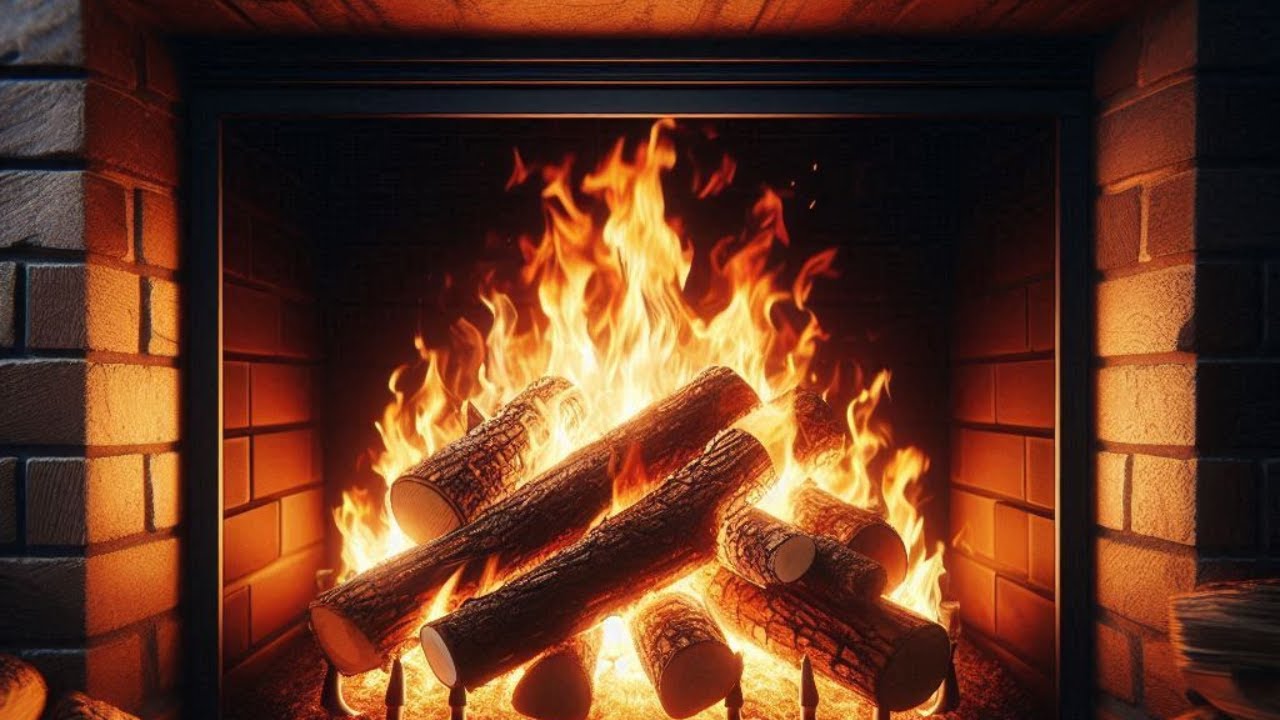 🔥(12 Hours) Ambient Fire Sounds. Stress Relief and Comfort. Fireplace ...