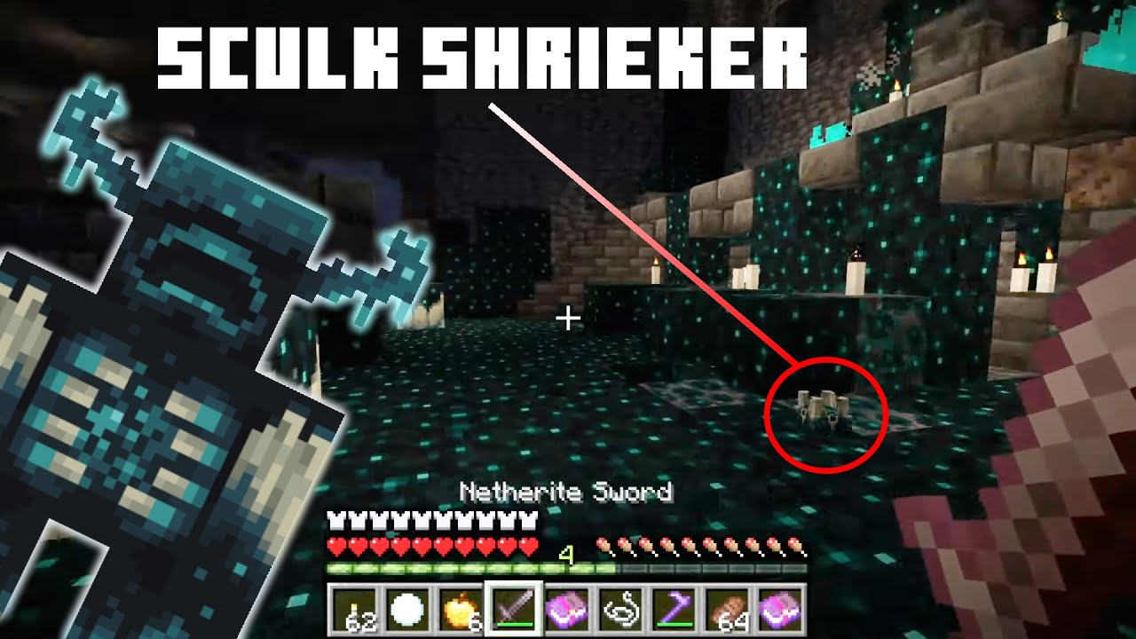 DEEP DARK SHOWCASE - WARDEN, SCULK CATALYST & SHRIEKER, ANCIENT CITIES - Minecraft 1.19 Wild ...
