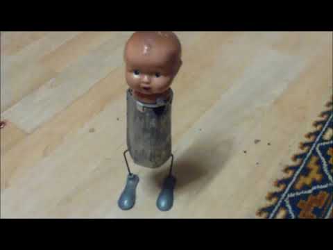 Puppe Blech angezogen und  nackt Blechpuppe   Uhrwerk