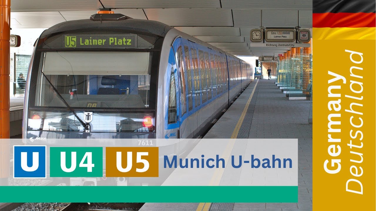 Munich U-Bahn, German / U-Bahn München - Lines U4 and U5 - YouTube