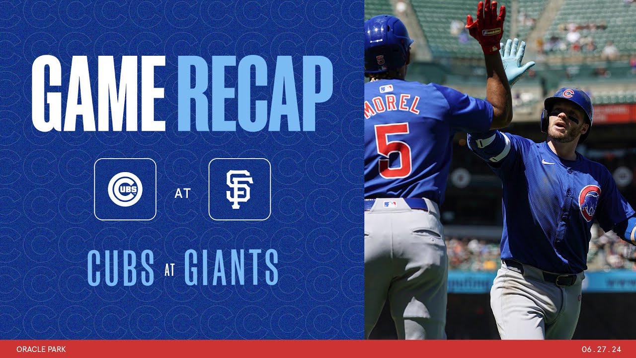 Game Highlights: Cubs Score Five in Win over Giants | 6/27/24 - YouTube