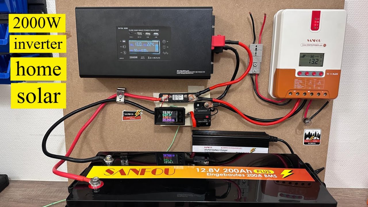 Complete installation home solar energy storage 12V system With 2KW ...