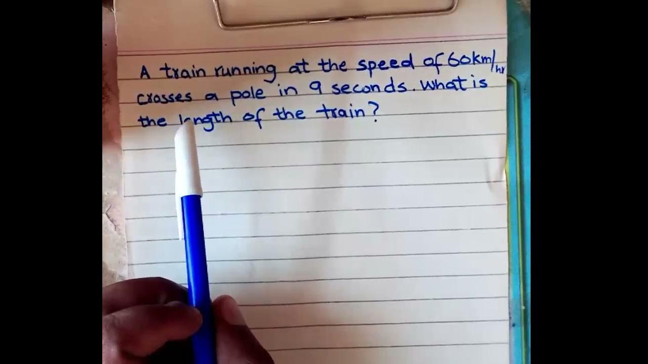 A train running at the speed of 60 km/ hr Crosses a pole in 9 seconds.What is the length of ...