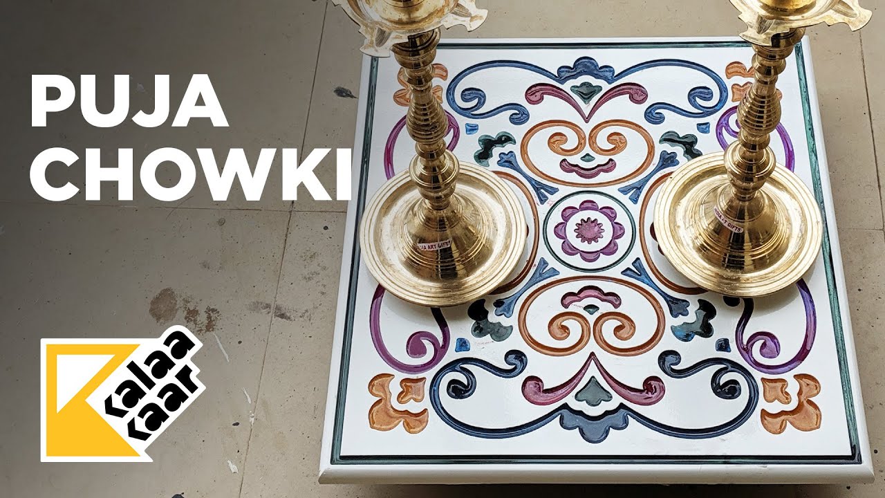 DIY Puja Chowki for Diwali // Epoxy Project - YouTube