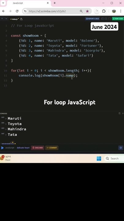 For loop JavaScript #softwaredeveloper #javascript #shorts #shortsvideo #short #trending #viral ...