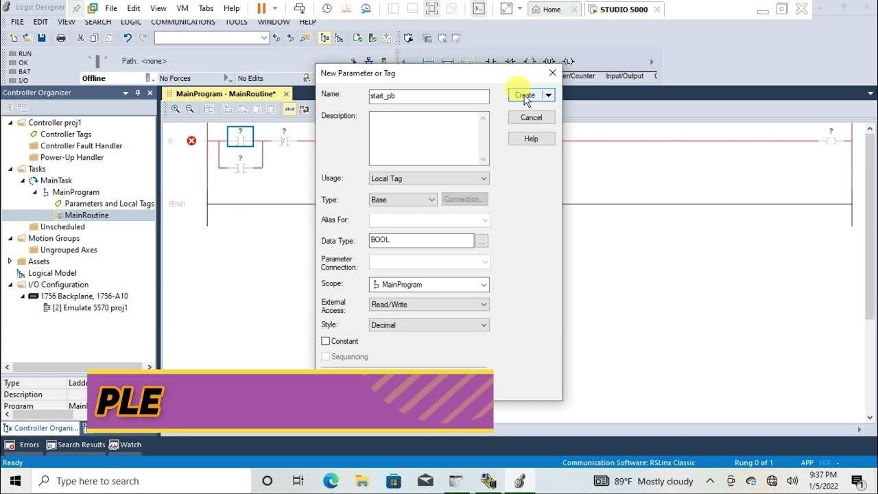 HOW TO CREATE NEW PROJECT I STUDIO 5000 LOGIX DESIGNER - YouTube