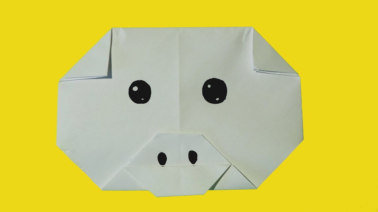 Cerdito de papel | Origami (cabeza) - YouTube