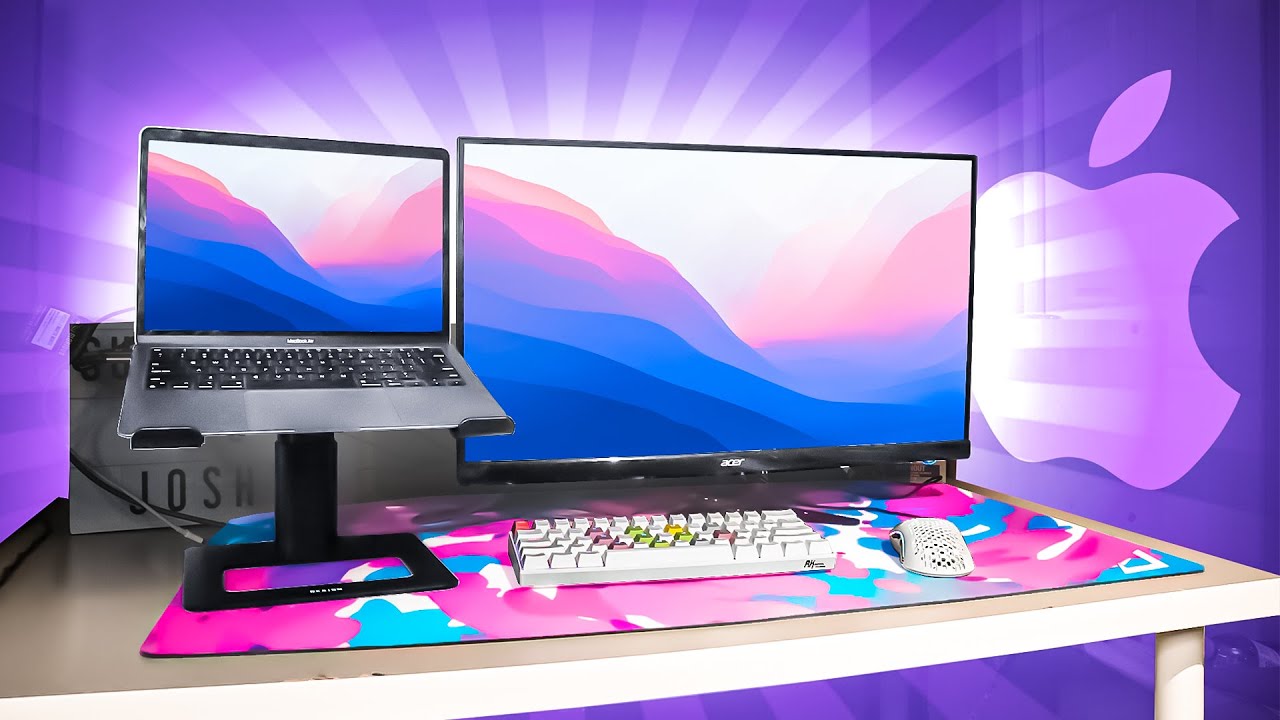 Turning My MacBook Air Into The ULTIMATE Productivity Desk Setup! - YouTube