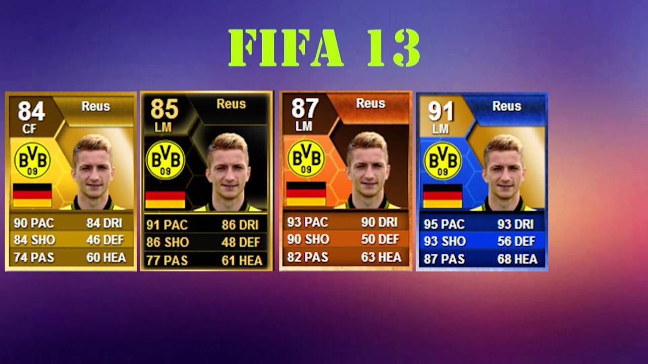 ALL CARD's OF FIFA MARCO REUS #1 - YouTube