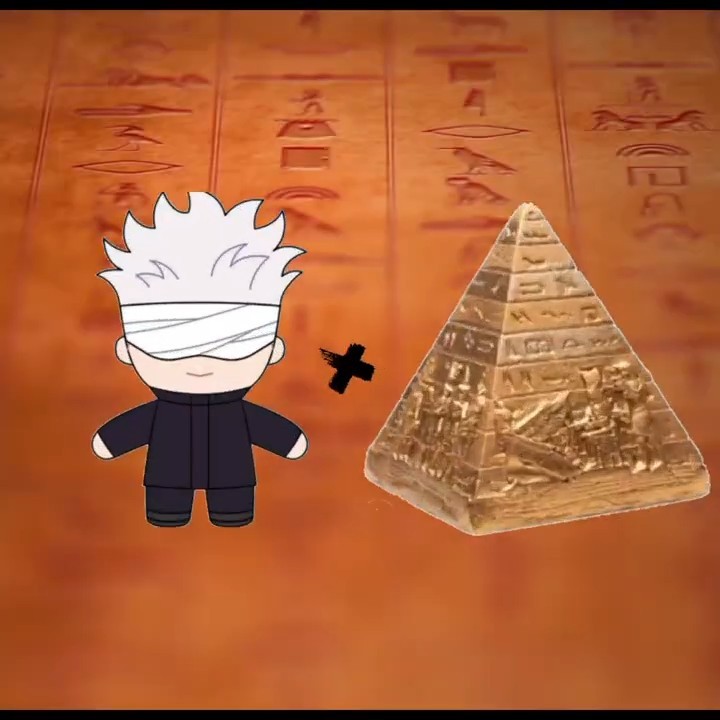 gojo × Egyptian trend/ jjk /took me a lot time as i draw it myself 💖🎀 ...