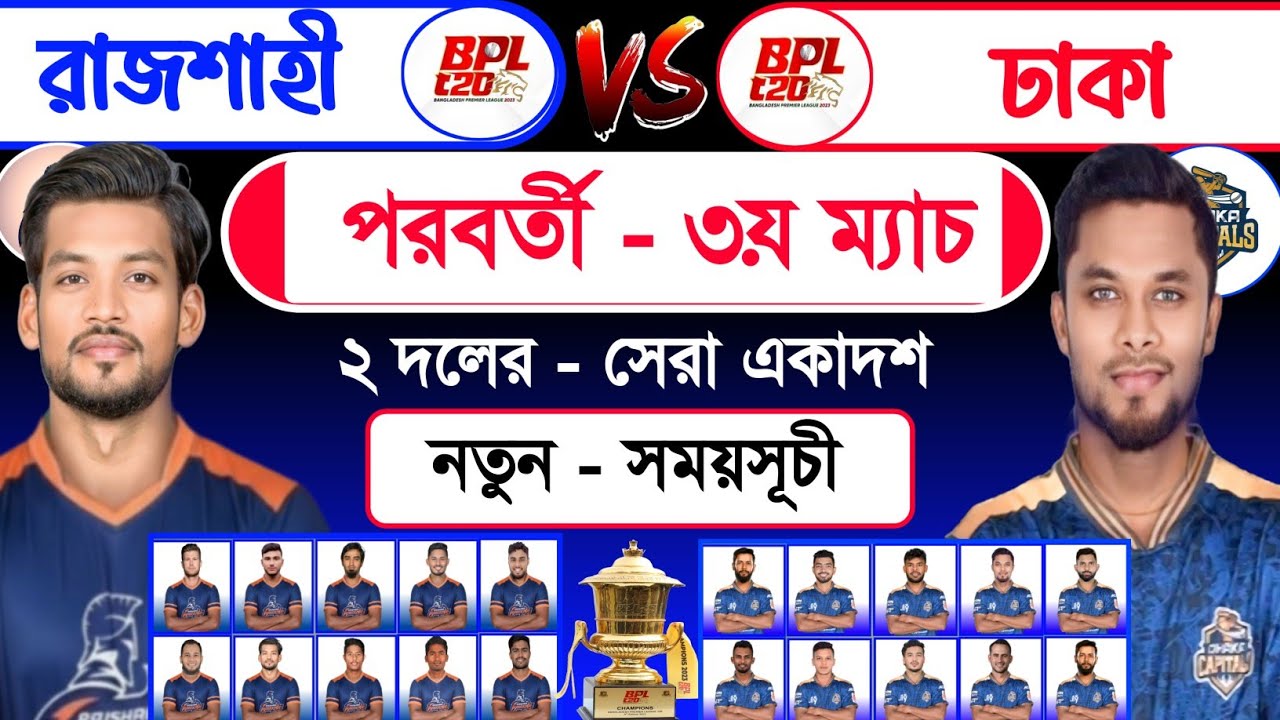 বিপিএল - পরবর্তী ম‍্যাচ | ঢাকা ক‍্যাপিটেলস বনাম রাজশাহী ওয়ারিয়র্স ...