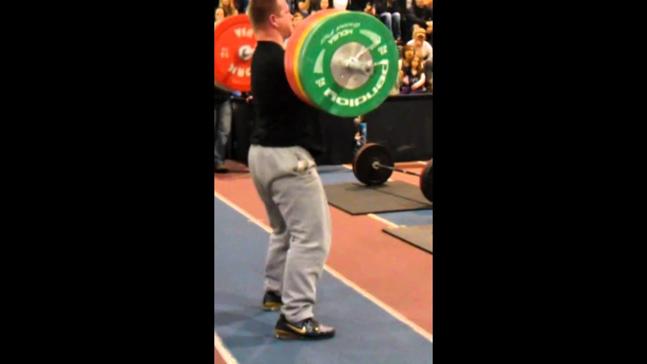 Kaleb Whitby 190kg (418lbs) clean and jerk - YouTube