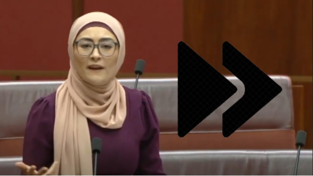 Senator 'BRAINROT' speech but every time she uses slang it speeds up by ...
