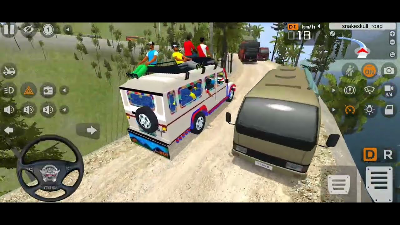 Mahindra Bolero heavy driving off road passenger drop l simulator game ...