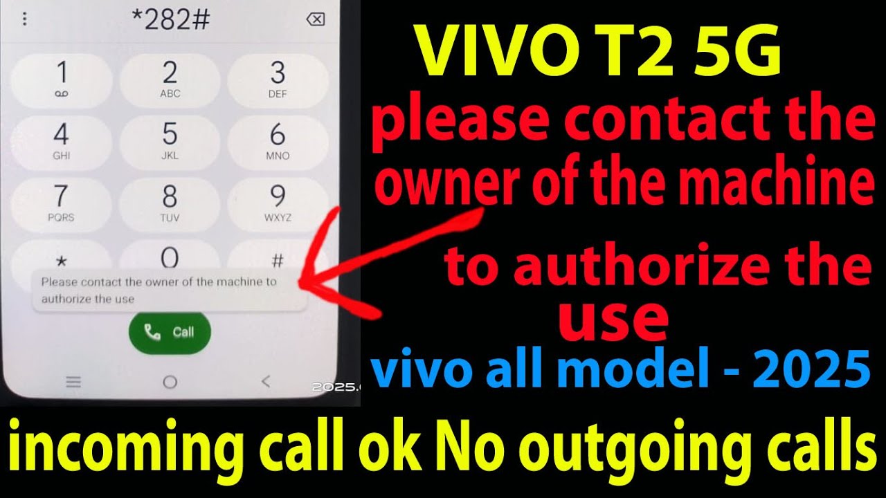 vivo model please contact the owner of the machine to authorize the use ...