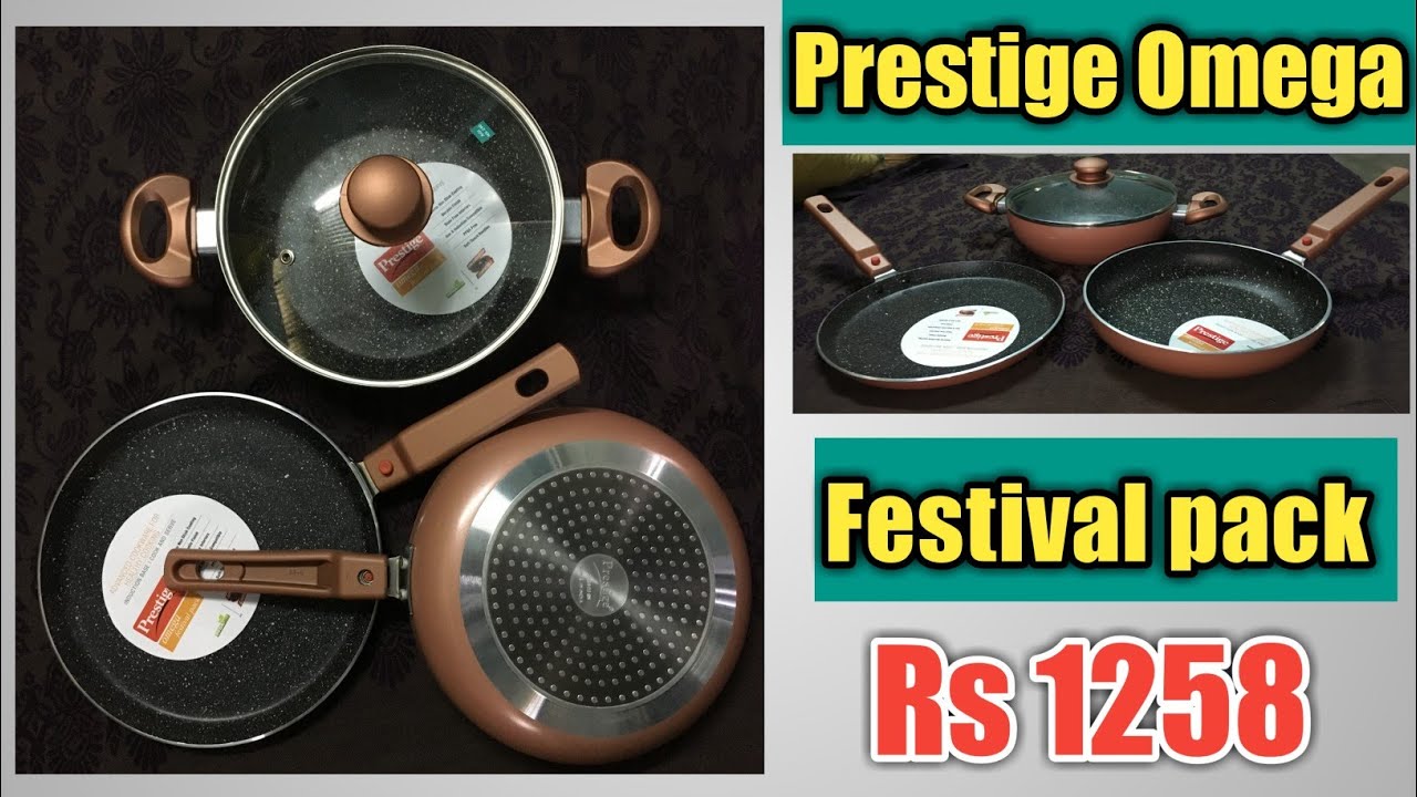Prestige Omega Festival Pack Cookware set | Induction Bottom Non Stick ...