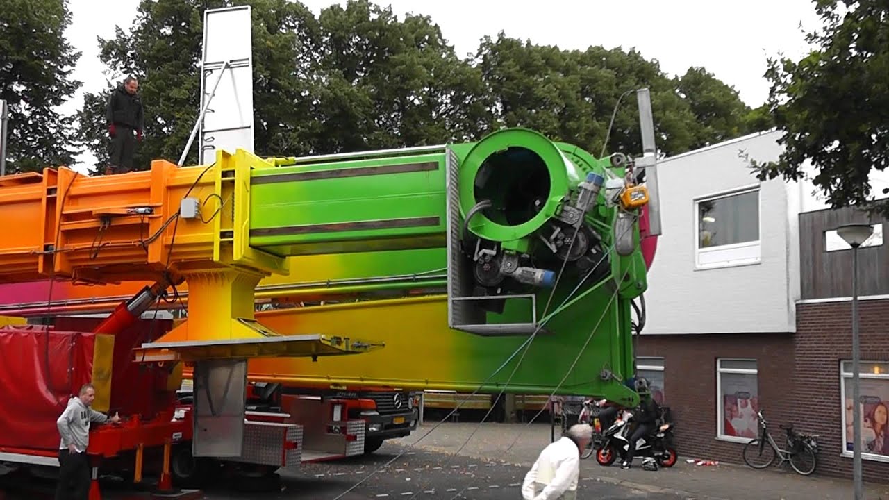 Opbouw Inversion XXL Kermis Wijchen 2012 - YouTube