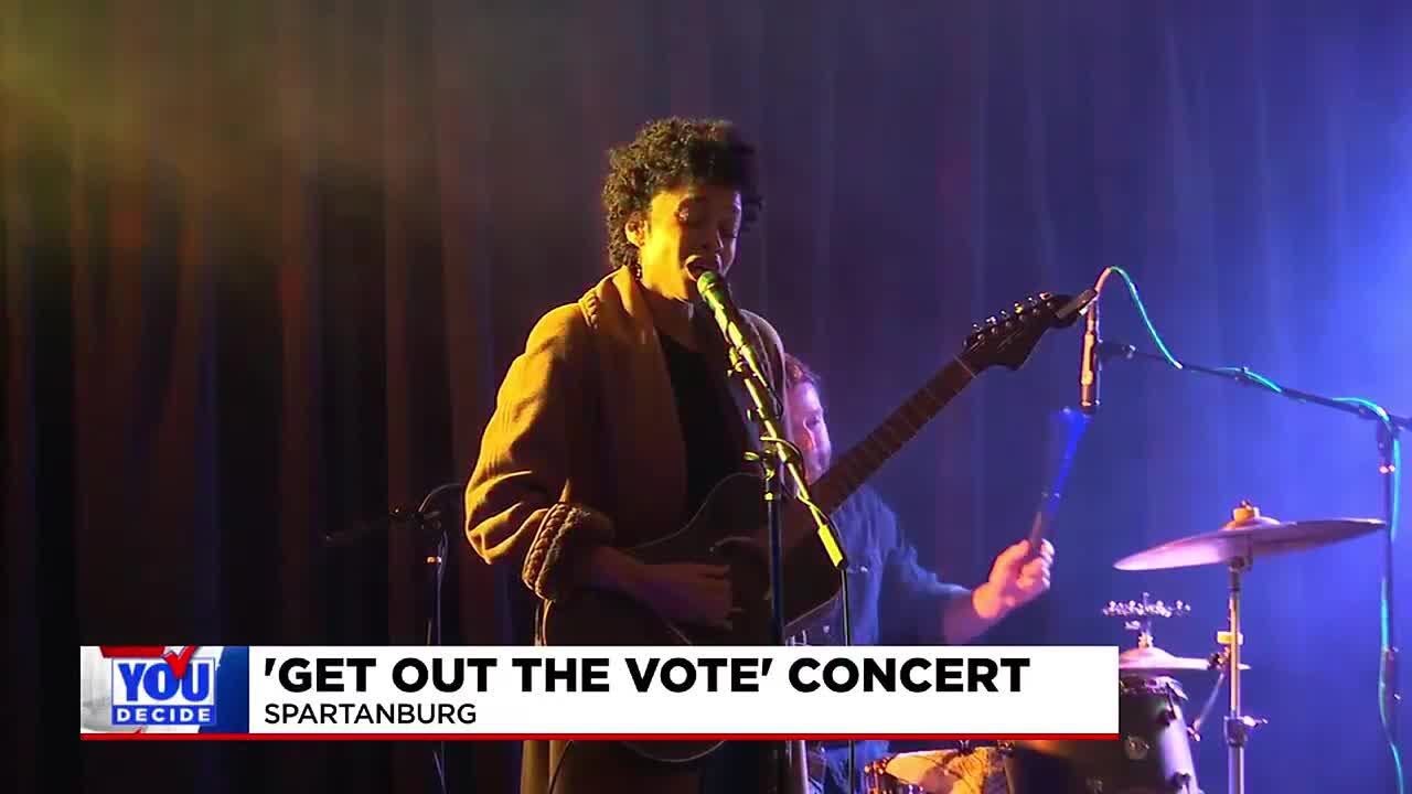 'Get out the vote' concert in Spartanburg - YouTube