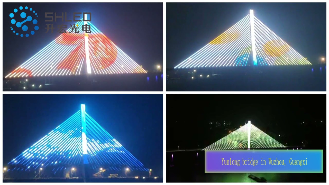 Application scene mode of led point light for bridge building lighting ...