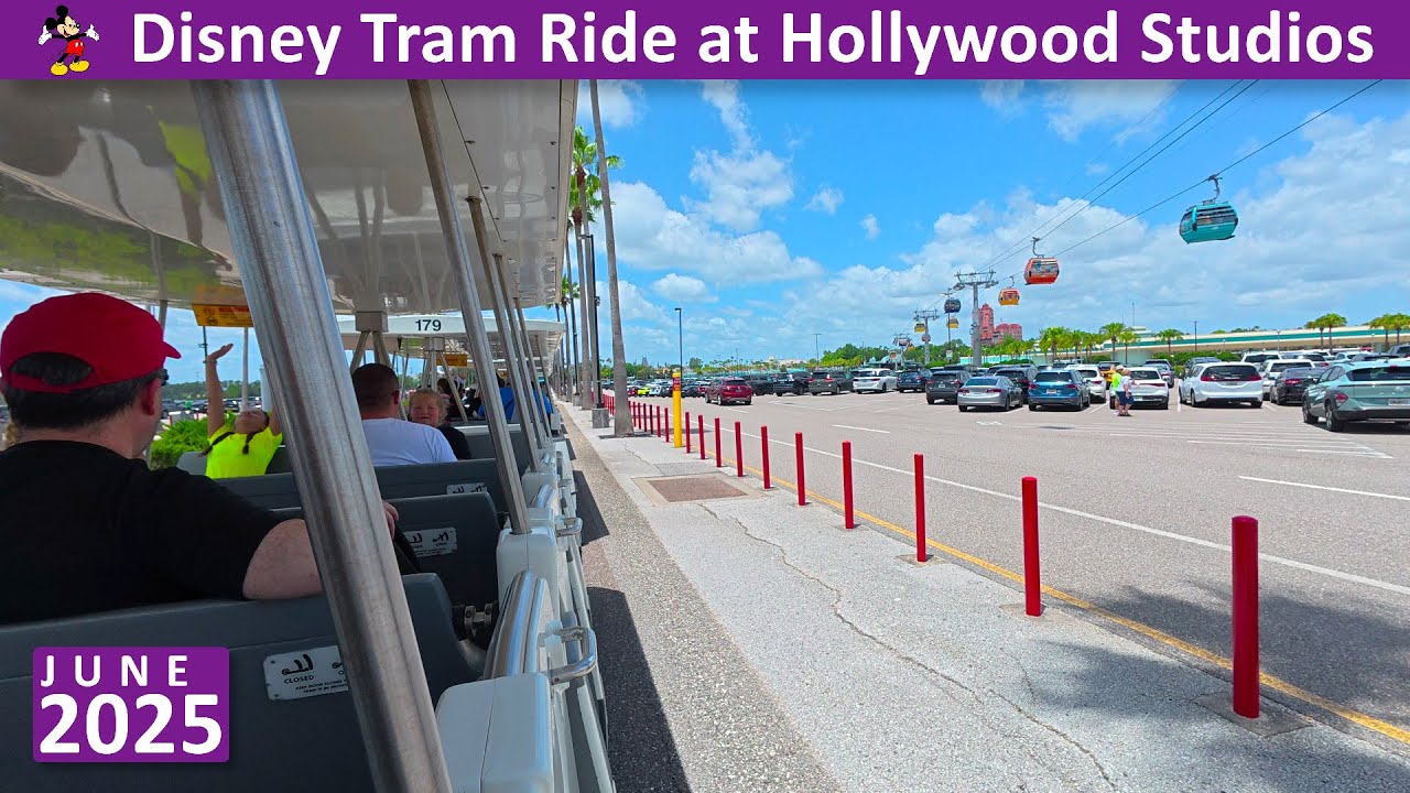 Riding the Parking Lot Tram at Hollywood Studios in Walt Disney World ...