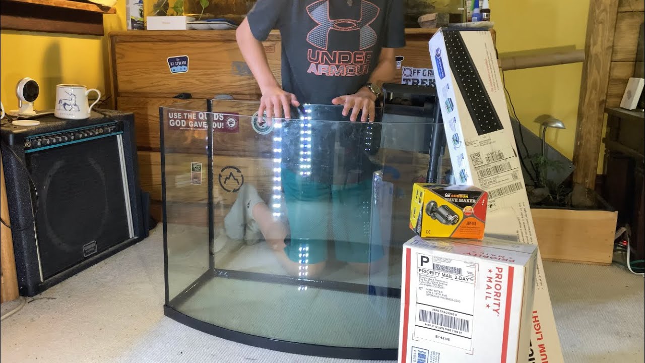 36 gallon aquarium aquascape part 1: the equipment - YouTube